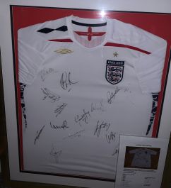 David Beckham Autographed 100th Cap England Shirt - Signed Memorabilia 4U