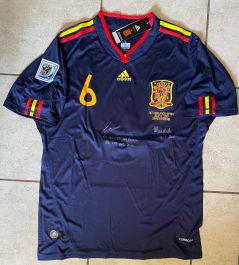 Iniesta and Nelson Mandela Signed Football Shirt - Signed Memorabilia 4U