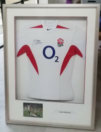 Jason Robinson Signed England Rugby Shirt - Signed Memorabilia 4U