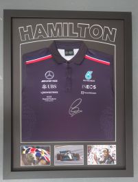 Lewis Hamilton Signed Mercedes Shirt - Signed Memorabilia 4U