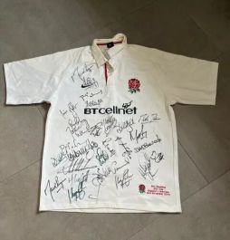 Phil Greening Signed England Rugby Match Shirt - Signed Memorabilia 4U