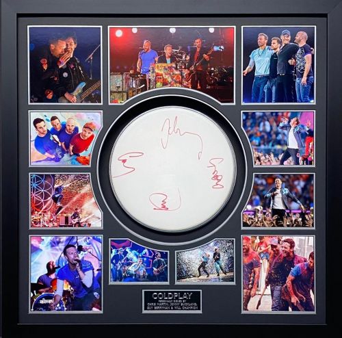 Coldplay Signed Drum Skin - Signed Memorabilia 4U