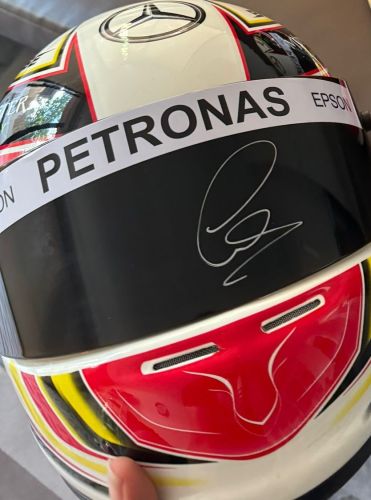 Lewis Hamilton Signed Mercedes Petronas Helmet - Signed Memorabilia 4U